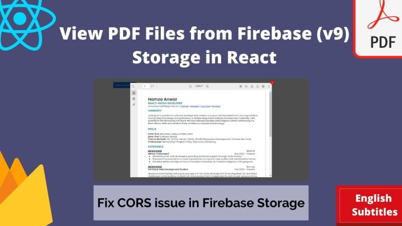 Hamza Anwar on LinkedIn: View PDF files from Firebase Storage in React Hamza Anwar on LinkedIn: View PDF files from Firebase Storage in React