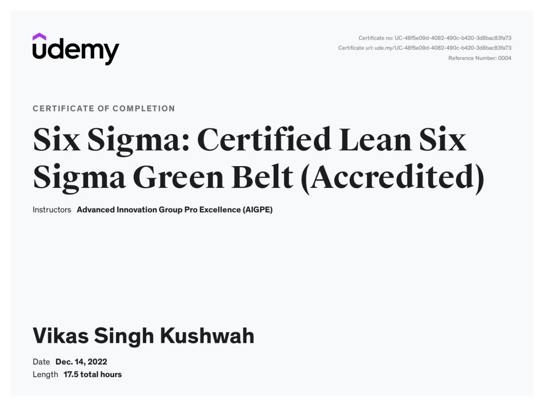 Vikas singh Kushwah on LinkedIn: Udemy Course Completion Certificate Vikas singh Kushwah on LinkedIn: Udemy Course Completion Certificate