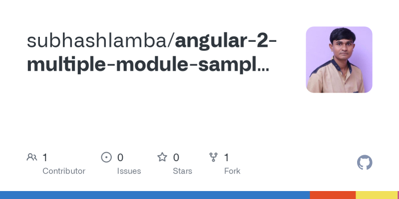 Subhash Lamba on LinkedIn: Angular 9 Multiple Module Sample (Template ... Subhash Lamba on LinkedIn: Angular 9 Multiple Module Sample (Template ...