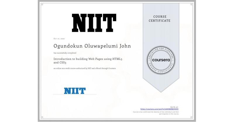 John Ogundokun on LinkedIn: Completion Certificate for Introduction to ... John Ogundokun on LinkedIn: Completion Certificate for Introduction to ...