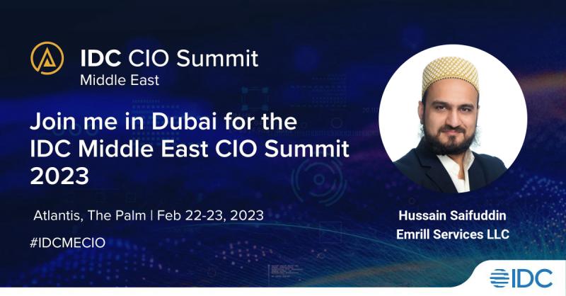 Hussain Saifuddin on LinkedIn: IDC Middle East CIO Summit 2023 Hussain Saifuddin on LinkedIn: IDC Middle East CIO Summit 2023