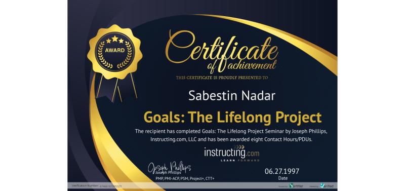 Sabestin Nadar on LinkedIn: Goals: The Lifelong Project | Instructing ... Sabestin Nadar on LinkedIn: Goals: The Lifelong Project | Instructing ...