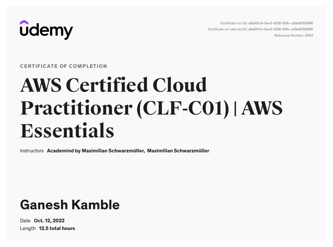 Ganesh Kamble on LinkedIn: Udemy Course Completion Certificate Ganesh Kamble on LinkedIn: Udemy Course Completion Certificate