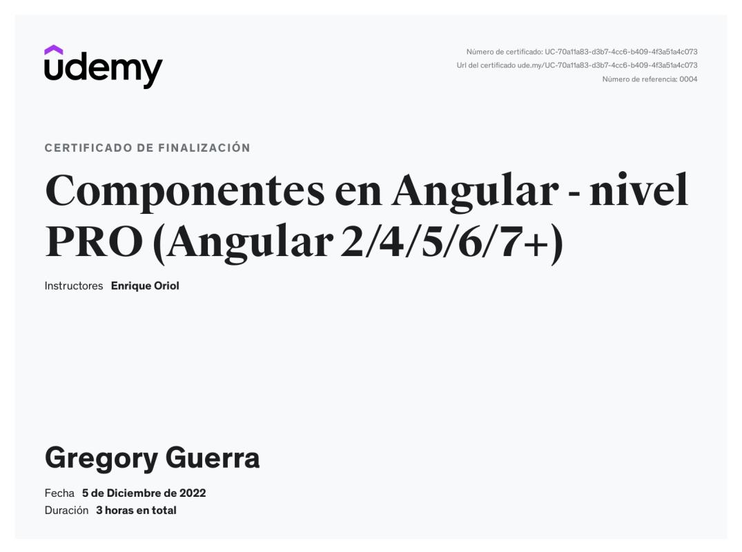 Gregory Guerra Tineo on LinkedIn: Udemy Course Completion Certificate Gregory Guerra Tineo on LinkedIn: Udemy Course Completion Certificate