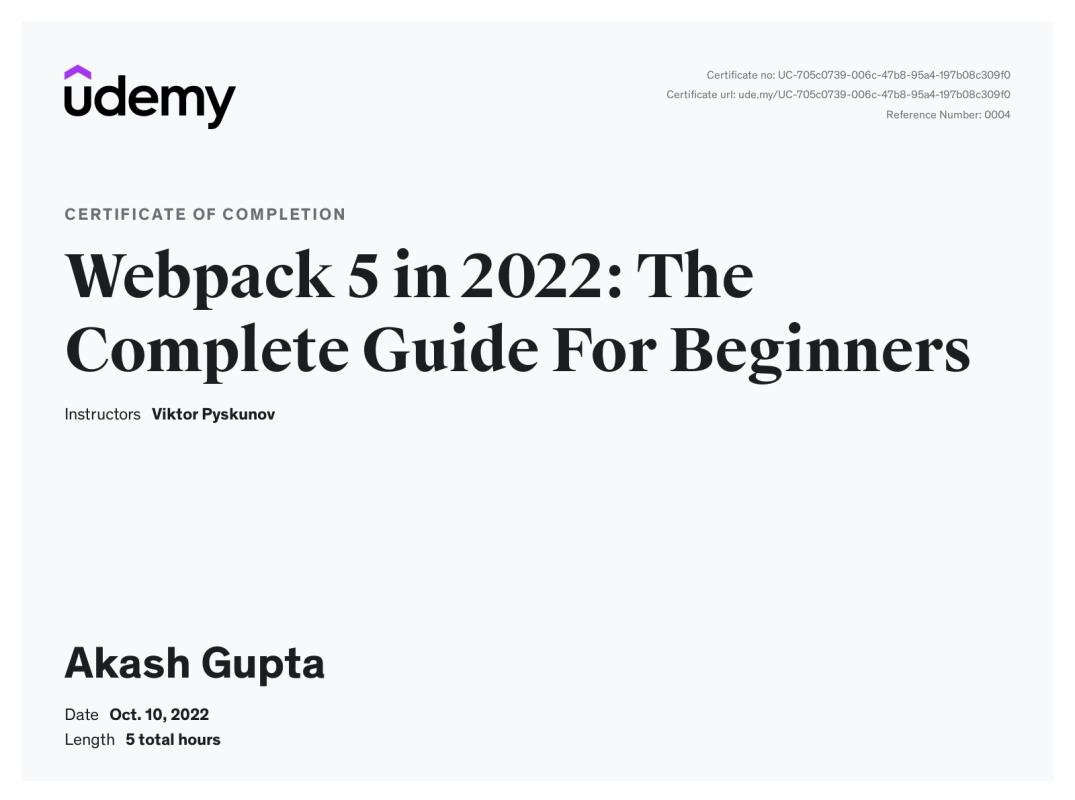 Akash Gupta on LinkedIn: Udemy Course Completion Certificate Akash Gupta on LinkedIn: Udemy Course Completion Certificate