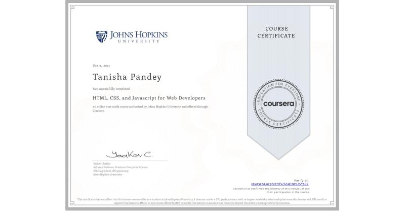 Tanisha Pandey on LinkedIn: #frontend #frontenddevelopment #html5 #coursera Tanisha Pandey on LinkedIn: #frontend #frontenddevelopment #html5 #coursera