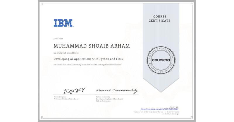 Muhammad Shoaib Arham on LinkedIn: Completion Certificate for Python ... Muhammad Shoaib Arham on LinkedIn: Completion Certificate for Python ...