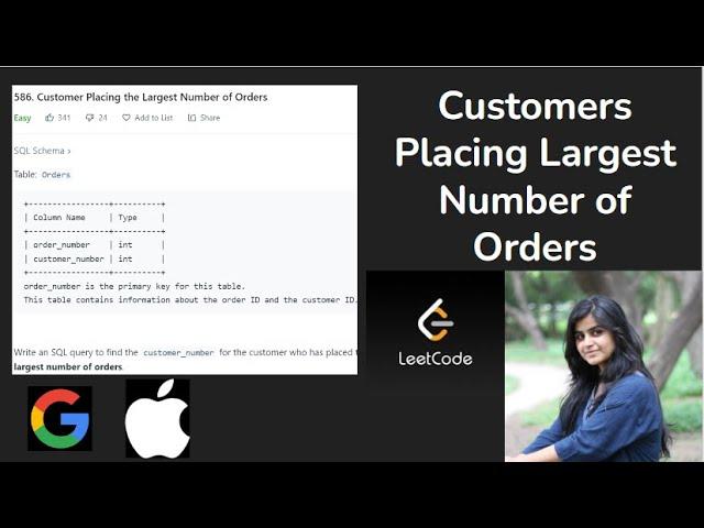 Taniya Saini on LinkedIn: LeetCode SQL Easy - 586 | Customer Placing ... Taniya Saini on LinkedIn: LeetCode SQL Easy - 586 | Customer Placing ...