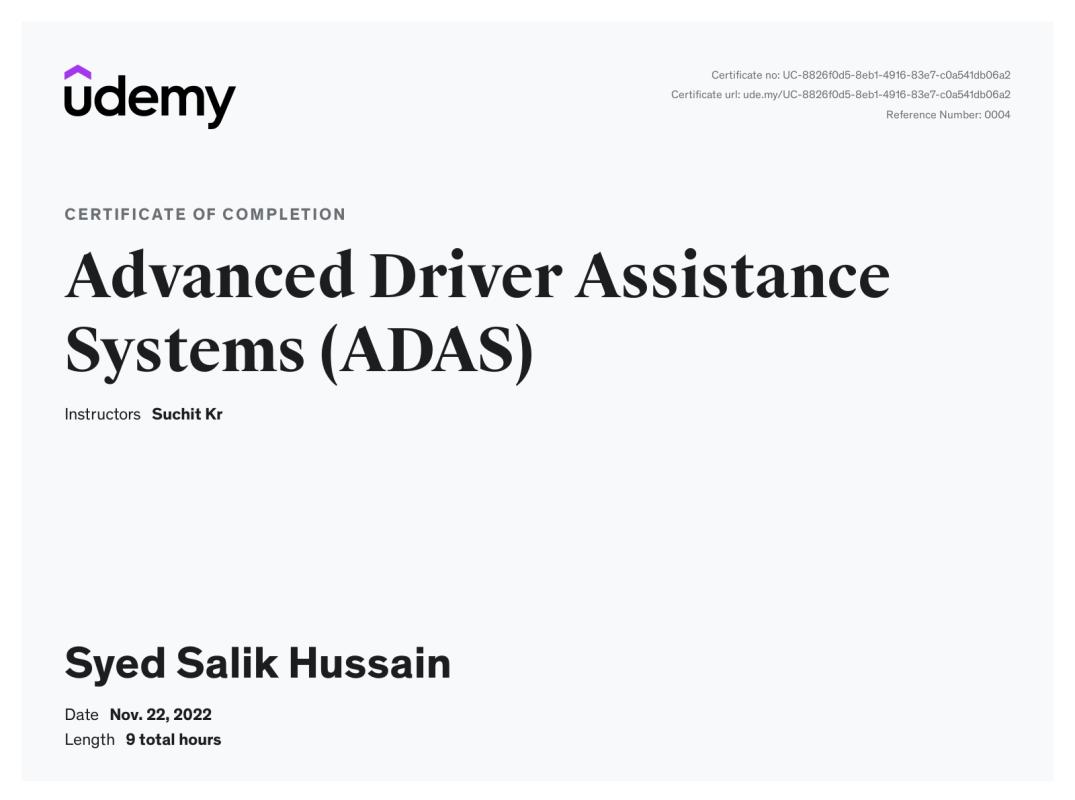 Syed Salik Hussain on LinkedIn: Udemy Course Completion Certificate Syed Salik Hussain on LinkedIn: Udemy Course Completion Certificate