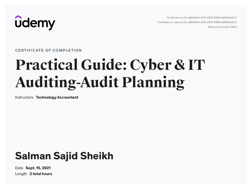 Salman Sajid Sheikh (CISA) on LinkedIn: https://lnkd.in/d3QQnzRi Salman Sajid Sheikh (CISA) on LinkedIn: https://lnkd.in/d3QQnzRi