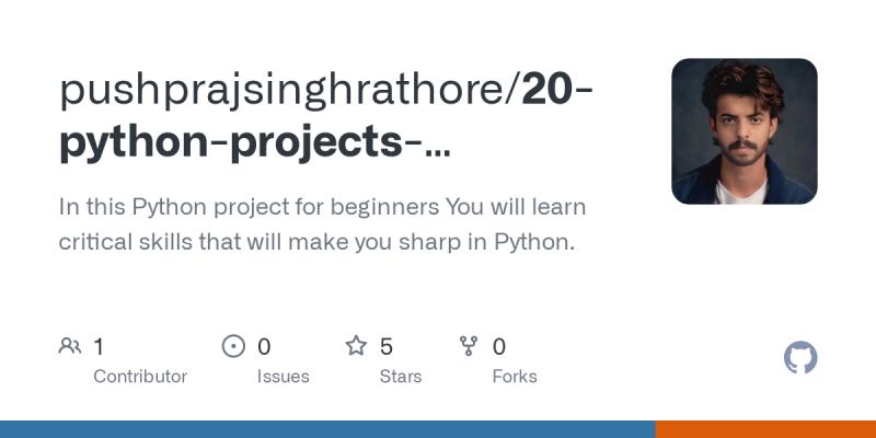 Pushpraj Singh Rathore on LinkedIn: GitHub - pushprajsinghrathore/20 ... Pushpraj Singh Rathore on LinkedIn: GitHub - pushprajsinghrathore/20 ...