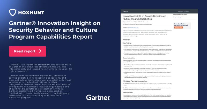 Hoxhunt on LinkedIn: Hoxhunt recognized in Gartner® Innovation Insight ... Hoxhunt on LinkedIn: Hoxhunt recognized in Gartner® Innovation Insight ...