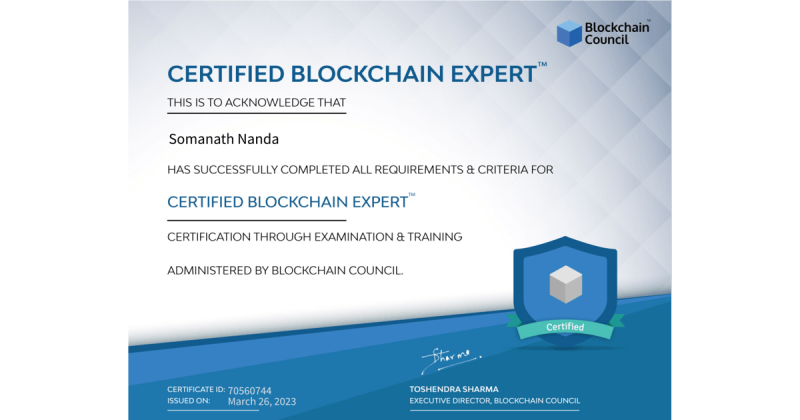 Somanath Nanda (Baba) on LinkedIn: Certified Blockchain Expert ... Somanath Nanda (Baba) on LinkedIn: Certified Blockchain Expert ...
