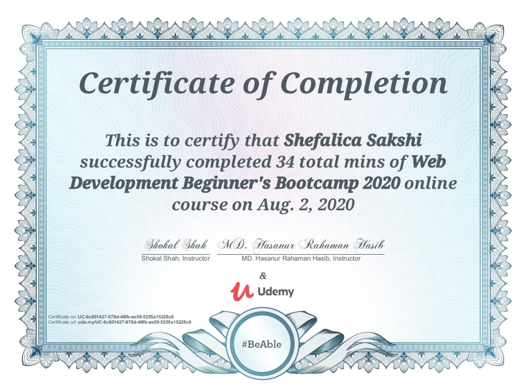 Shefalica Sakshi on LinkedIn: #udemy #quarantine #learning #happylearning Shefalica Sakshi on LinkedIn: #udemy #quarantine #learning #happylearning