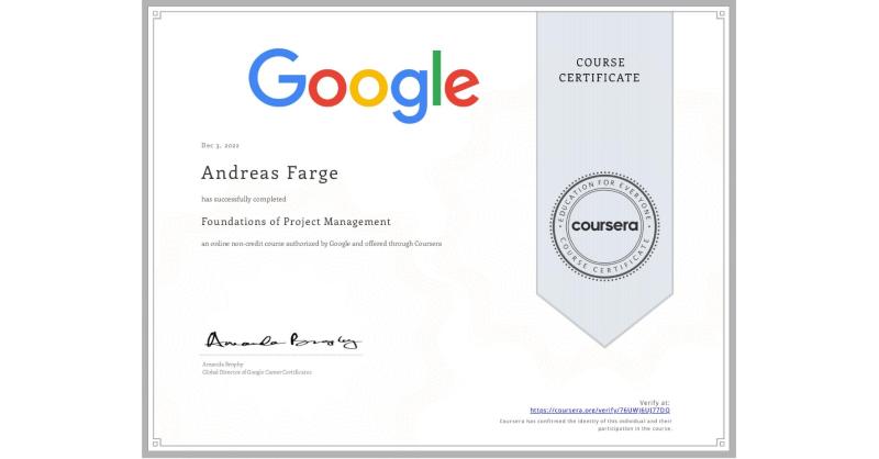 Andreas Farge on LinkedIn: Completion Certificate for Foundations of ... Andreas Farge on LinkedIn: Completion Certificate for Foundations of ...