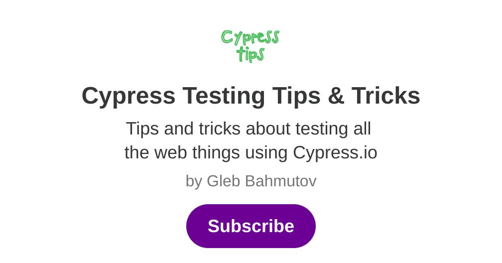 Gabriel Nascimento on LinkedIn: Cypress Testing Tips & Tricks | Gleb ... Gabriel Nascimento on LinkedIn: Cypress Testing Tips & Tricks | Gleb ...