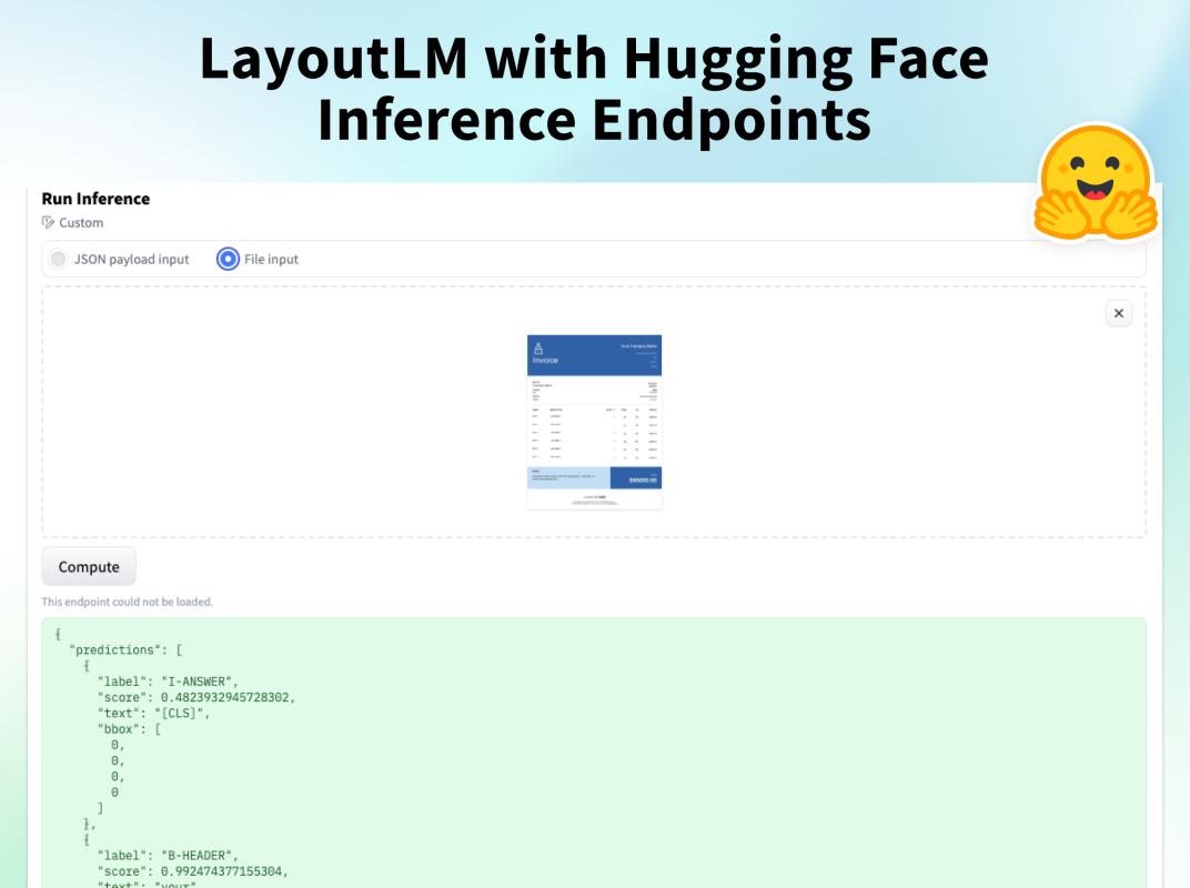 Deploy LayoutLM with Hugging Face Inference Endpoints - Hugging Face sa ... Deploy LayoutLM with Hugging Face Inference Endpoints - Hugging Face sa ...