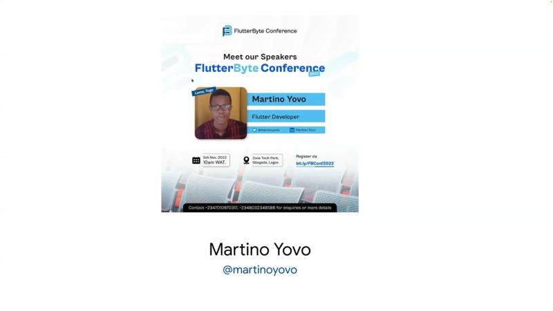 Martino Yovo on LinkedIn: Flutter Bytes Conference - Flutter Flavors By ... Martino Yovo on LinkedIn: Flutter Bytes Conference - Flutter Flavors By ...