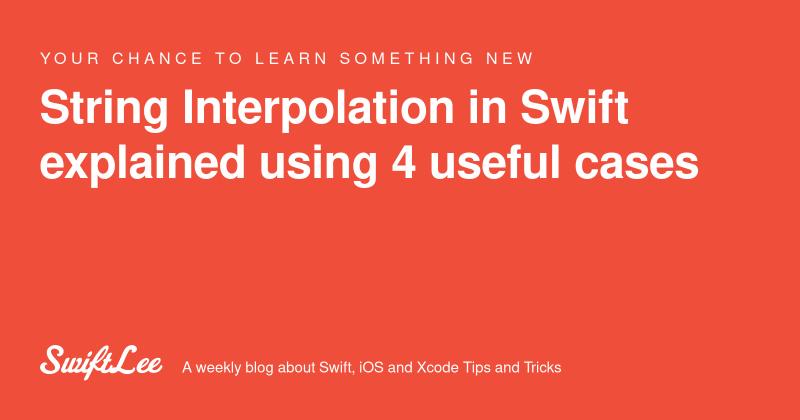 🚀 Antoine van der Lee on LinkedIn: String Interpolation in Swift ... 🚀 Antoine van der Lee on LinkedIn: String Interpolation in Swift ...