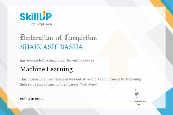 Basha Shaik on LinkedIn: SHAIK ASIF BASHA has successfully completed ... Basha Shaik on LinkedIn: SHAIK ASIF BASHA has successfully completed ...