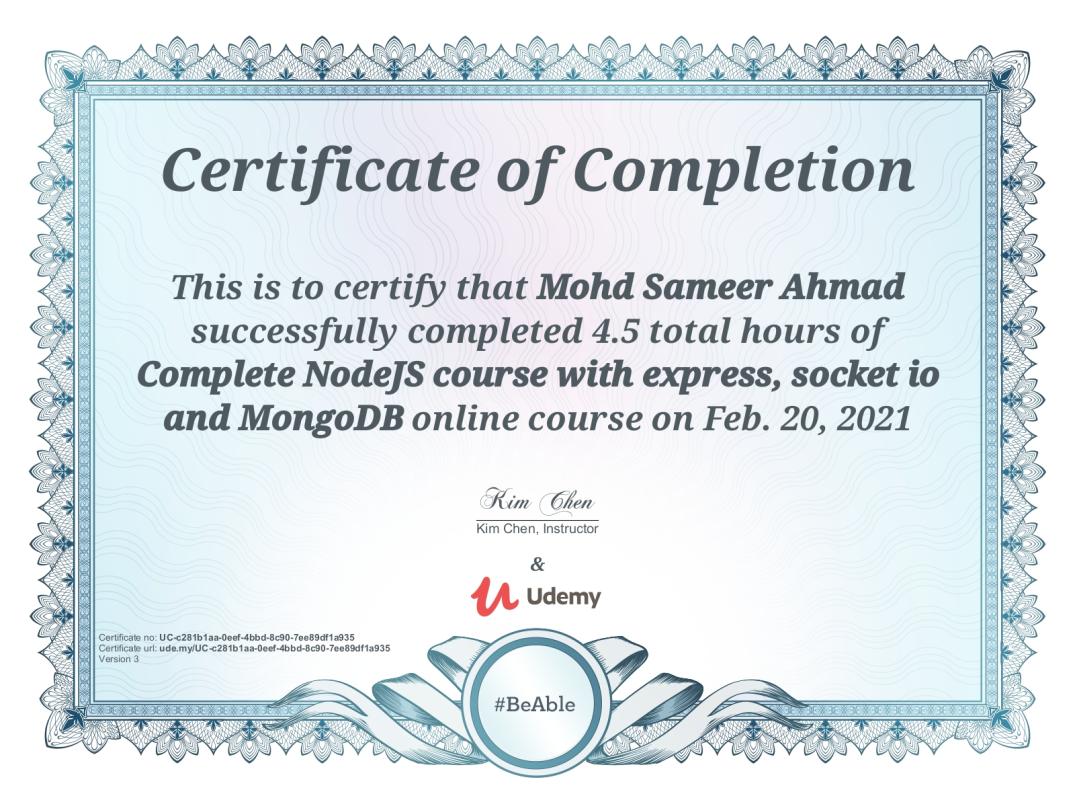 Mohd Sameer Ahmad on LinkedIn: #nodejs #expressjs #mongodb #mongoose Mohd Sameer Ahmad on LinkedIn: #nodejs #expressjs #mongodb #mongoose