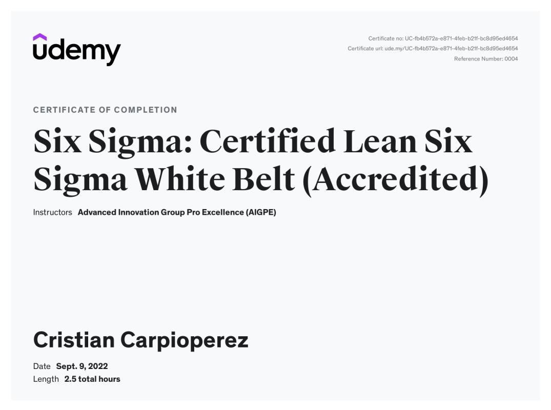 cristian carpio on LinkedIn: Udemy Course Completion Certificate cristian carpio on LinkedIn: Udemy Course Completion Certificate