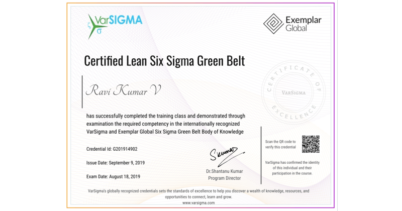 RAVI KUMAR V on LinkedIn: Certified Lean Six Sigma Green Belt - Ravi ... RAVI KUMAR V on LinkedIn: Certified Lean Six Sigma Green Belt - Ravi ...