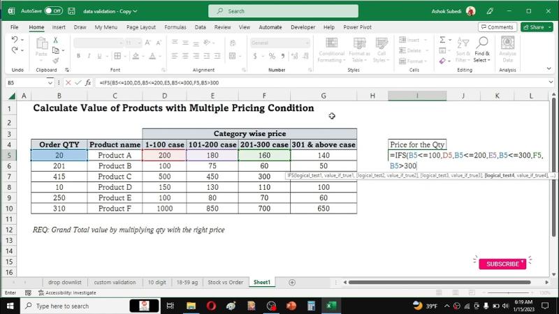 Learn Microsoft Excel LinkedIn‘de: Calculate Value of Products from ... Learn Microsoft Excel LinkedIn‘de: Calculate Value of Products from ...