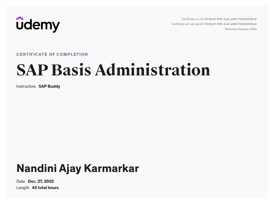 Nandini Karmarkar on LinkedIn: Udemy Course Completion Certificate Nandini Karmarkar on LinkedIn: Udemy Course Completion Certificate