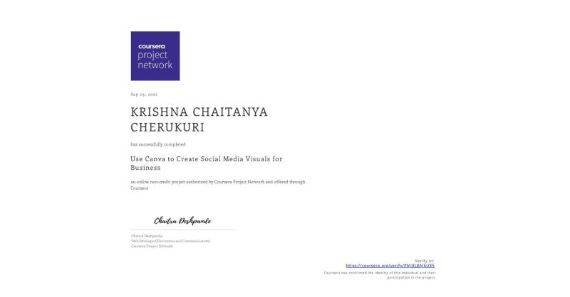 Krishna Chaitanya Cherukuri on LinkedIn: Completion Certificate for Use ... Krishna Chaitanya Cherukuri on LinkedIn: Completion Certificate for Use ...