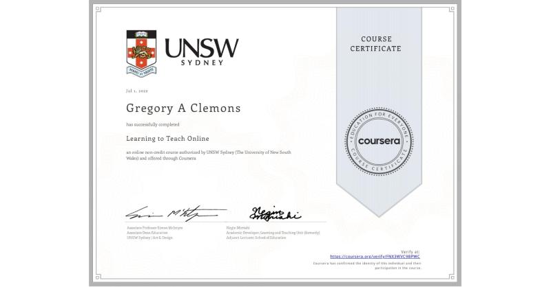 Gregory A. Clemons, PhD on LinkedIn: I completed this training as I ... Gregory A. Clemons, PhD on LinkedIn: I completed this training as I ...