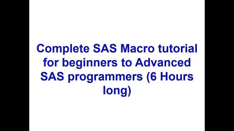 Kiran Venna on LinkedIn: Complete SAS Macro tutorial for beginners to ... Kiran Venna on LinkedIn: Complete SAS Macro tutorial for beginners to ...