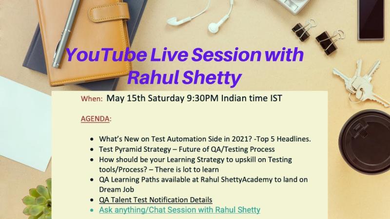 RS TekSolutions (Rahul Shetty Academy) on LinkedIn: Live QA Webinar ... RS TekSolutions (Rahul Shetty Academy) on LinkedIn: Live QA Webinar ...