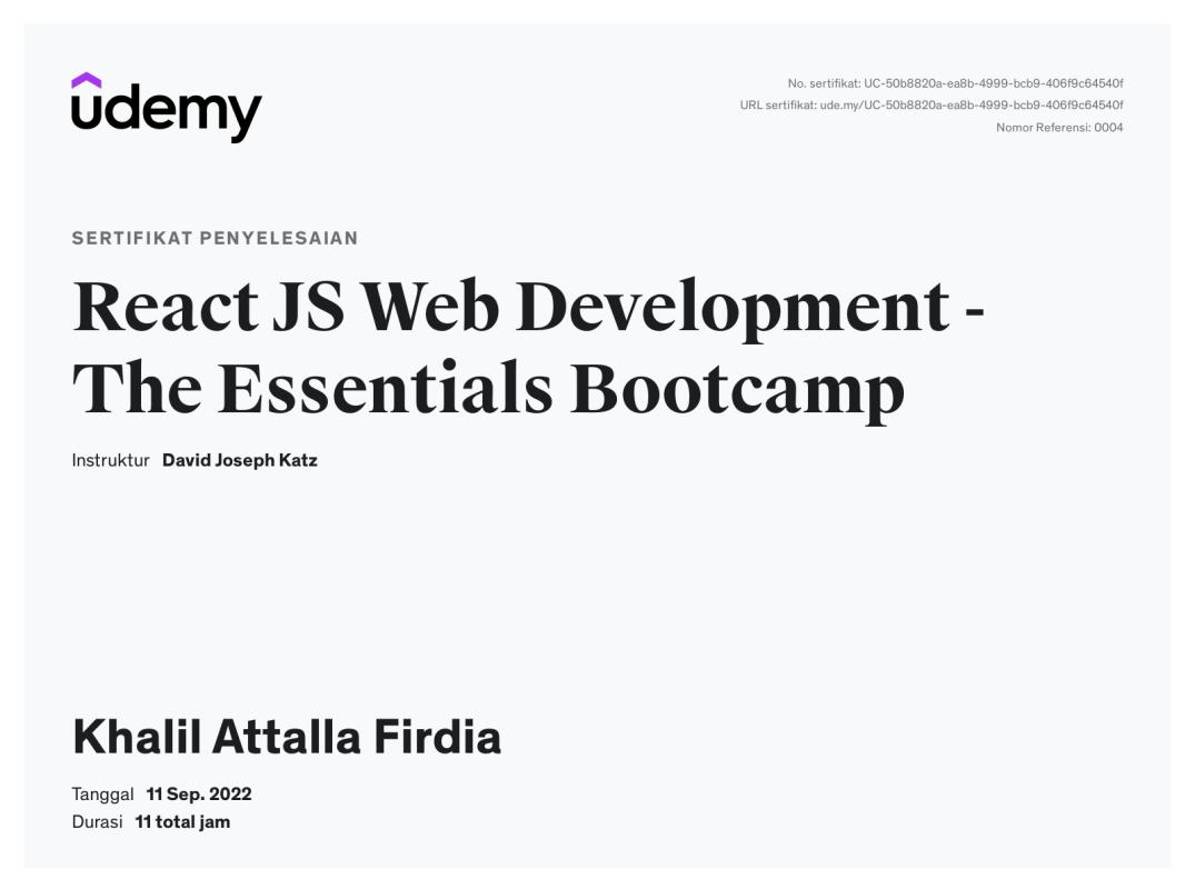 Khalil Attalla Firdia on LinkedIn: Udemy Course Completion Certificate Khalil Attalla Firdia on LinkedIn: Udemy Course Completion Certificate