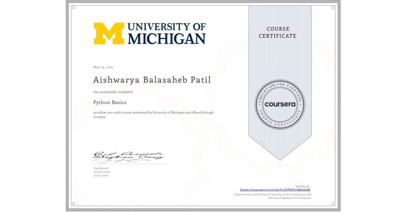 Aishwarya Patil on LinkedIn: Finally done with an online course in ... Aishwarya Patil on LinkedIn: Finally done with an online course in ...