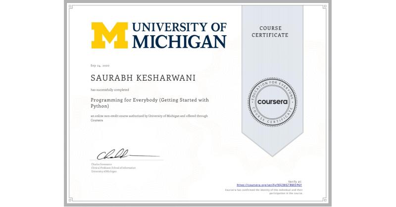 Saurabh Kesharwani on LinkedIn: #coursera Saurabh Kesharwani on LinkedIn: #coursera