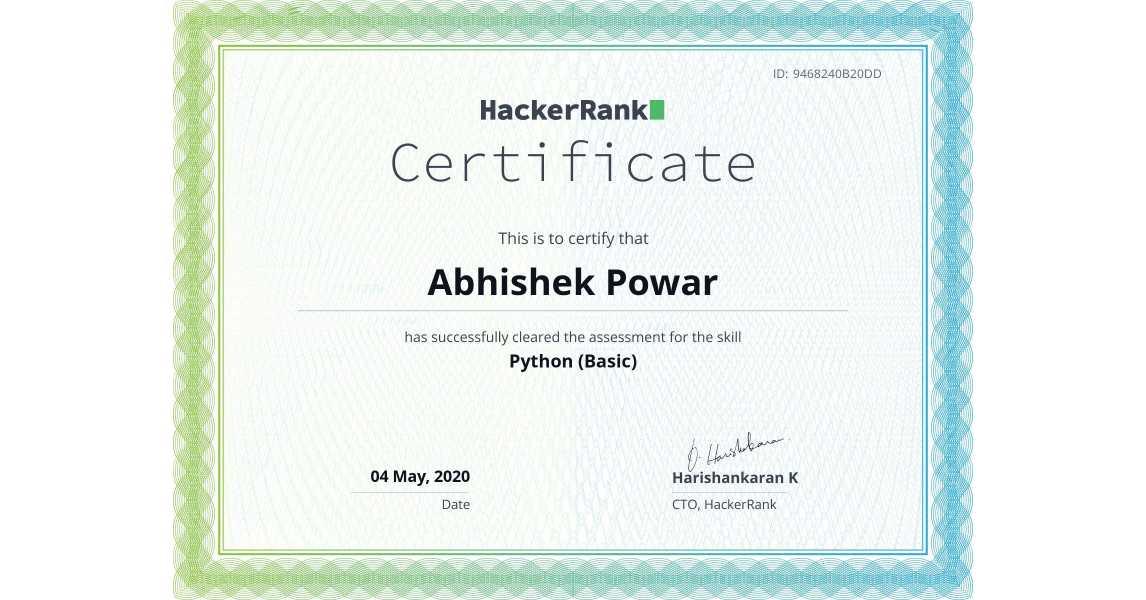 Abhishek Powar on LinkedIn: #pythonprogramming #certificate #skills Abhishek Powar on LinkedIn: #pythonprogramming #certificate #skills