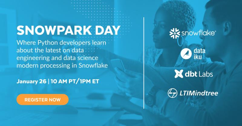 Michael Roberts on LinkedIn: SNOWPARK DAY: Where Python developers can ... Michael Roberts on LinkedIn: SNOWPARK DAY: Where Python developers can ...