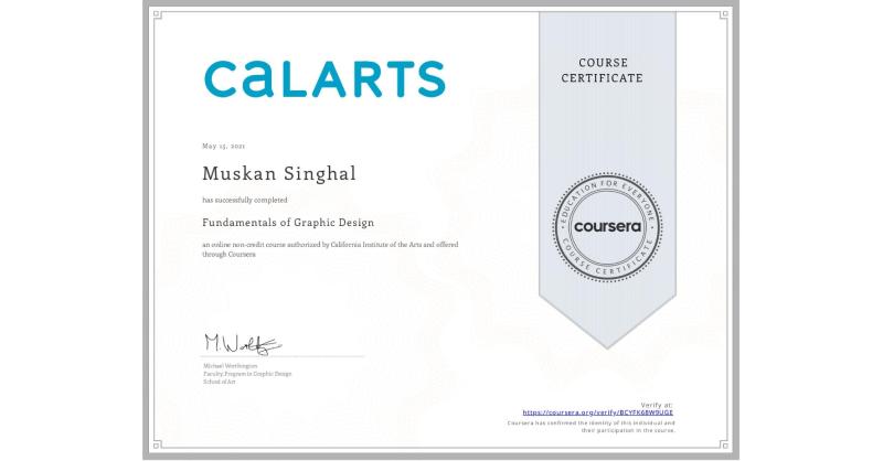 Muskan Singhal on LinkedIn: #coursera #coursecompletion #graphicdesign ... Muskan Singhal on LinkedIn: #coursera #coursecompletion #graphicdesign ...