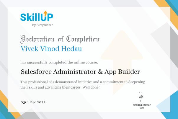 Vivek Hedau on LinkedIn: Vivek Vinod Hedau has successfully completed ... Vivek Hedau on LinkedIn: Vivek Vinod Hedau has successfully completed ...