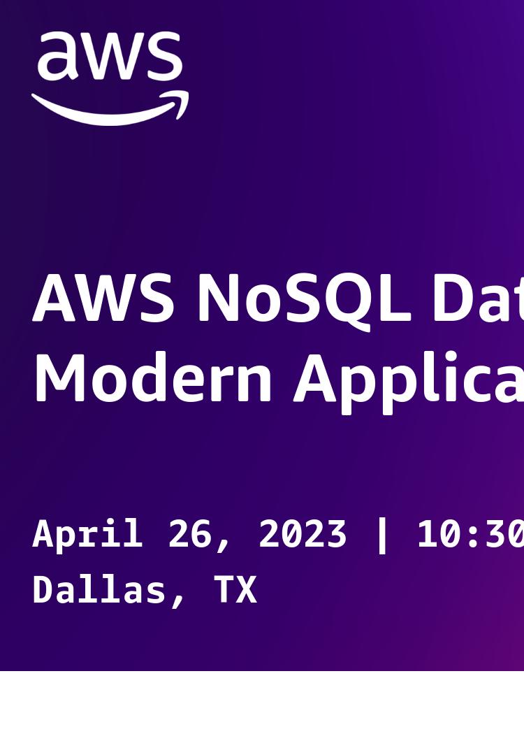 David Cathey on LinkedIn: AWS NoSQL Databases to Build Modern Applications David Cathey on LinkedIn: AWS NoSQL Databases to Build Modern Applications