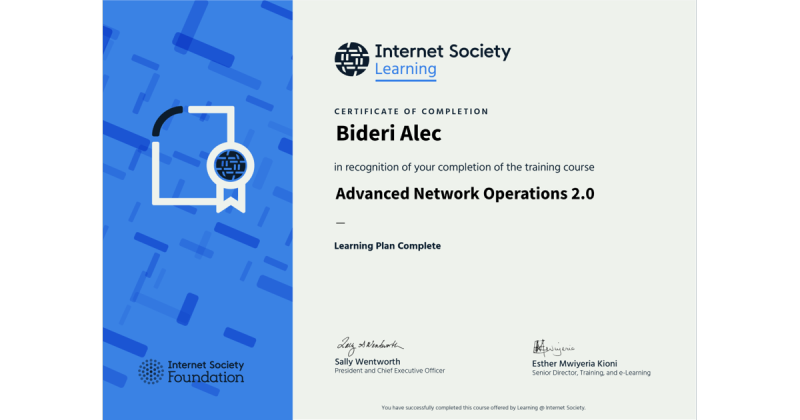 BIDERI Alec on LinkedIn: Advanced Network Operations 2.0 • Bideri Alec ... BIDERI Alec on LinkedIn: Advanced Network Operations 2.0 • Bideri Alec ...
