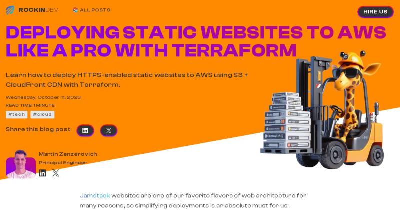 RockinDev on LinkedIn: Deploying static websites to AWS like a Pro with ... RockinDev on LinkedIn: Deploying static websites to AWS like a Pro with ...