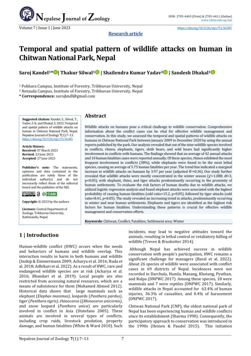 Saroj Kandel on LinkedIn: (PDF) Temporal and spatial pattern of ... Saroj Kandel on LinkedIn: (PDF) Temporal and spatial pattern of ...