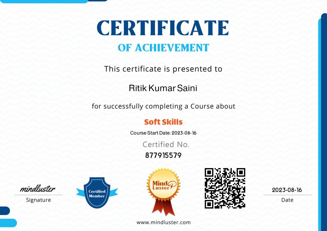 Ritik Kumar Saini on LinkedIn: Mind Luster - Ritik kumar Saini-Soft Skills Ritik Kumar Saini on LinkedIn: Mind Luster - Ritik kumar Saini-Soft Skills