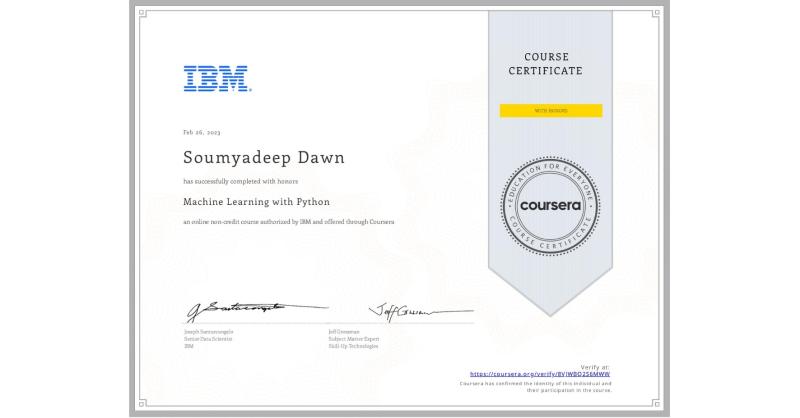 Soumyadeep Dawn on LinkedIn: Completion Certificate for Machine ... Soumyadeep Dawn on LinkedIn: Completion Certificate for Machine ...