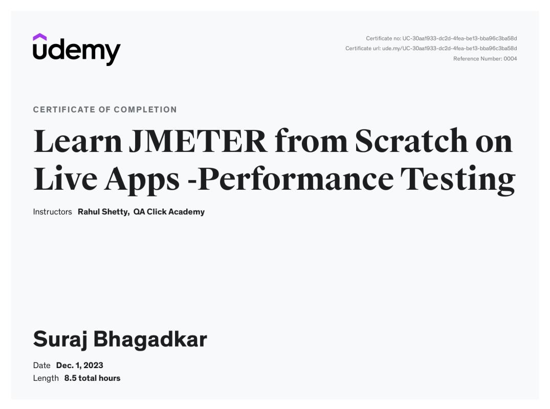 Suraj Bhagadkar on LinkedIn: Udemy Course Completion Certificate Suraj Bhagadkar on LinkedIn: Udemy Course Completion Certificate