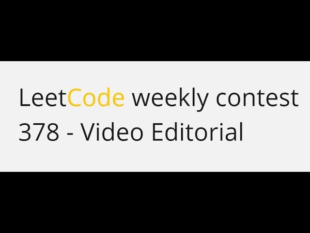 Participated in LeetCode Weekly contest 378. | Aniket More posted on ... Participated in LeetCode Weekly contest 378. | Aniket More posted on ...