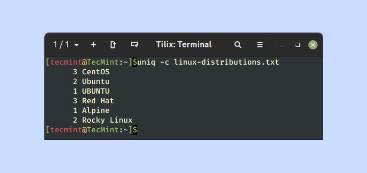 TecMint: Linux Howto's Guide on LinkedIn: 8 Uniq Command Examples ... TecMint: Linux Howto's Guide on LinkedIn: 8 Uniq Command Examples ...