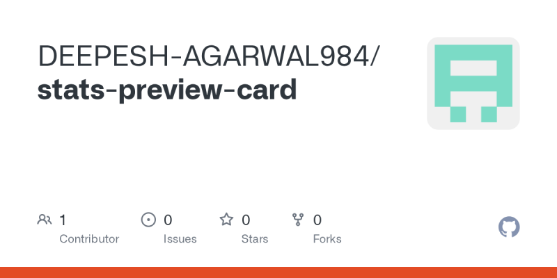 Deepesh Agarwal on LinkedIn: GitHub - DEEPESH-AGARWAL984/stats-preview-card Deepesh Agarwal on LinkedIn: GitHub - DEEPESH-AGARWAL984/stats-preview-card